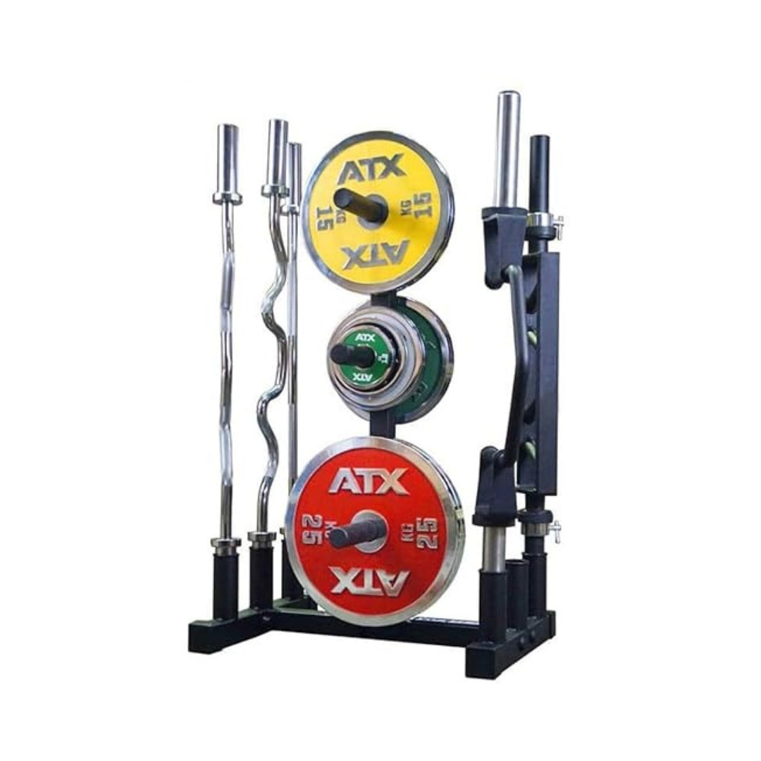 Gamma Fitness Dual Storage Plate Rack & Barbell Rack MR-27 for Home Gy