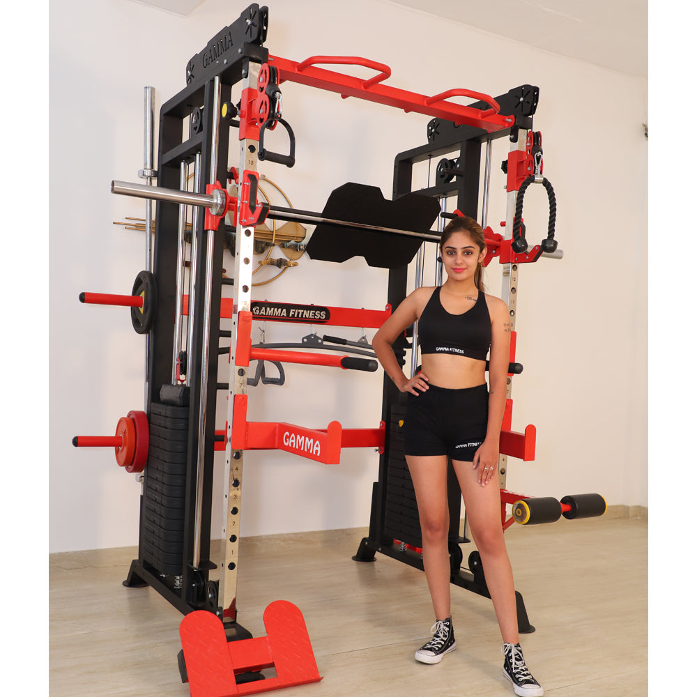 Multi Gym Functional Trainer with Smith Machine FTS-101 Pro for Home G – Gamma Fitness